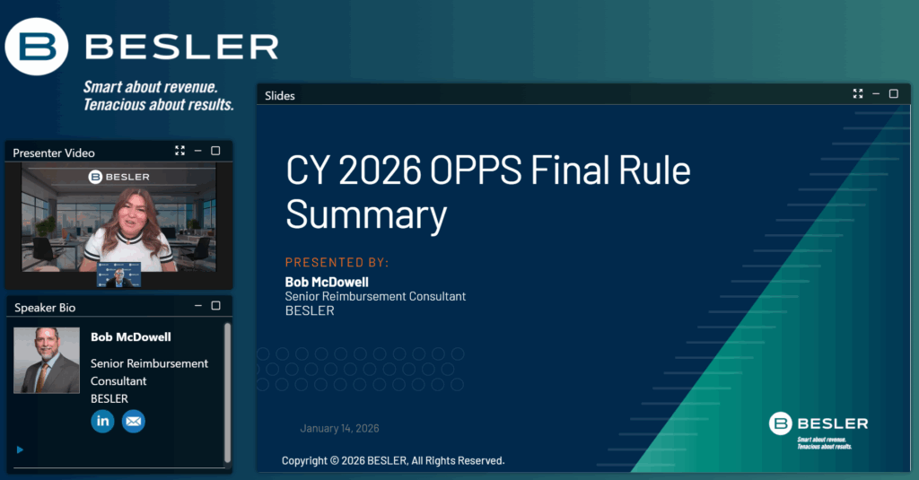 CY 2026 OPPS Final Rule Summary Webinar | BESLER